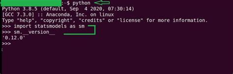 how to install statsmodels in python geeksforgeeks