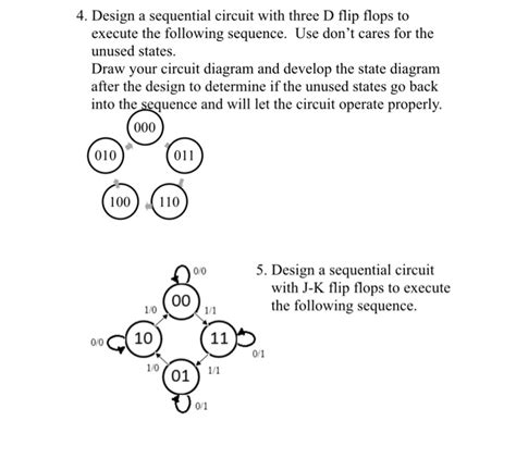 solved 4 design a sequential circuit with three d flip