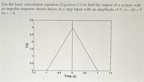 Solved Use The Basic Convolution Equation Equation To Chegg
