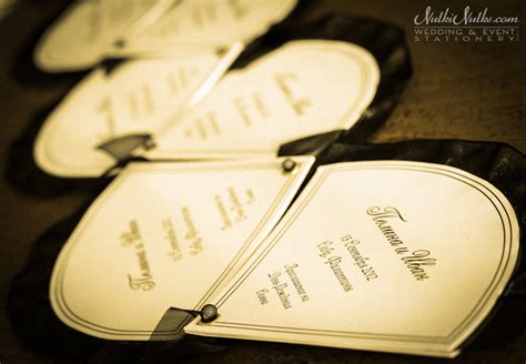 Wedding Invitation Fans Real Weddings Stationery By Nulki Nulks