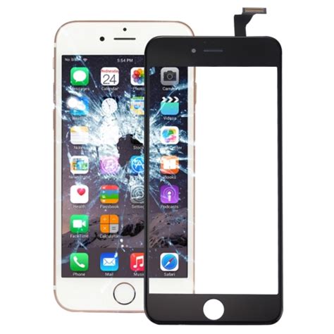 전면 Lcd 화면 베젤 프레임이있는 터치 패널 및 Iphone 6 Plus 용 Oca 광학 투명 접착제 블랙