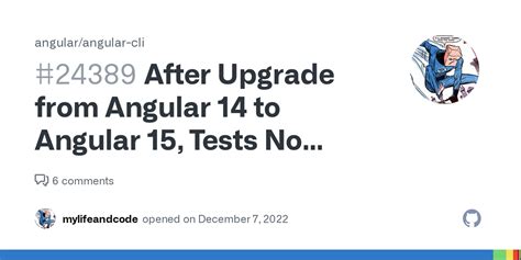 After Upgrade From Angular 14 To Angular 15 Tests No Longer Run