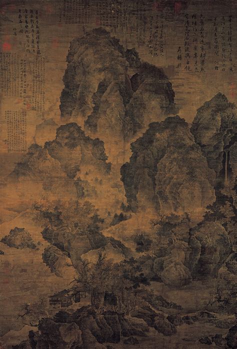 宋范宽临流独坐图轴图册 360百科