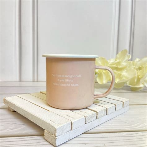 ماگ فلزی لعابی صورتی لیوان سبک و مقاوم برای نوشیدنی‌های گرم و سرد