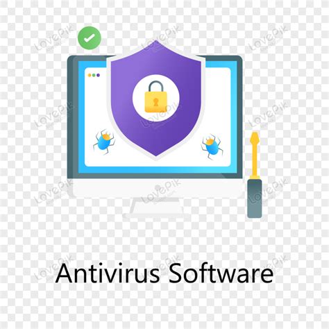 바이러스 방지 소프트웨어 아이콘 벡터 Png 일러스트 무료 다운로드 Lovepik