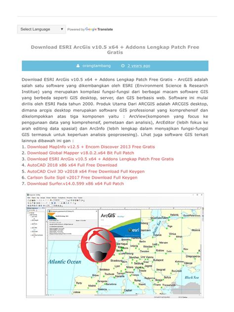 Esri Arcgis V10 5 X64 Addons Lengkap Patch Free Gratis Orang Tambang Pdf