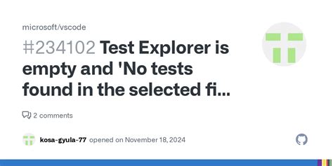 test explorer is empty and no tests found in the selected file or folder for run debug tests