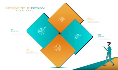 인포그래픽 템플릿 배너 디자인 스톡 일러스트레이션 보도 차트 개념 스톡 일러스트레이션 광고 조언 사업가 브로셔 비즈니스 배경 4