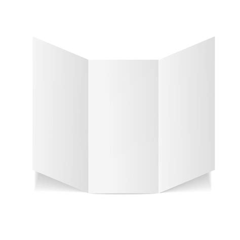 Trifold와 빈 접힌 된 전단지 백서 템플릿입니다 프리미엄 벡터