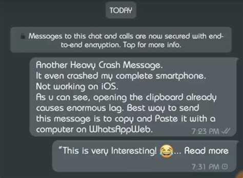 Whatsapp Bomb Tex Bug Can Crash Your Device Permanently Findabout