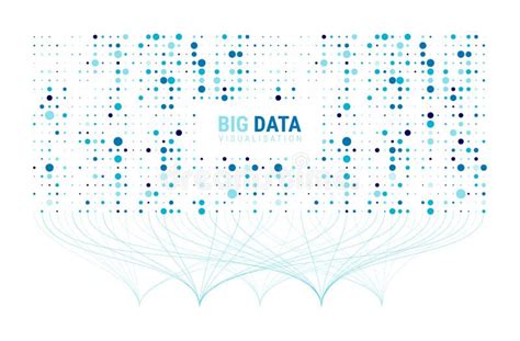 Big Data Background Social Network Concept With Connected Lines And Dots Stock Vector