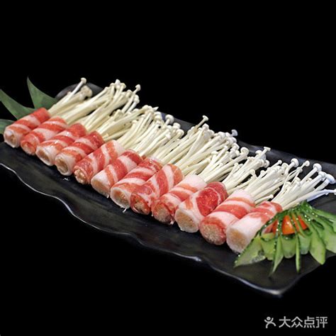 九田家果木烤肉长丰园店 金针菇五花肉图片 西安美食 大众点评网