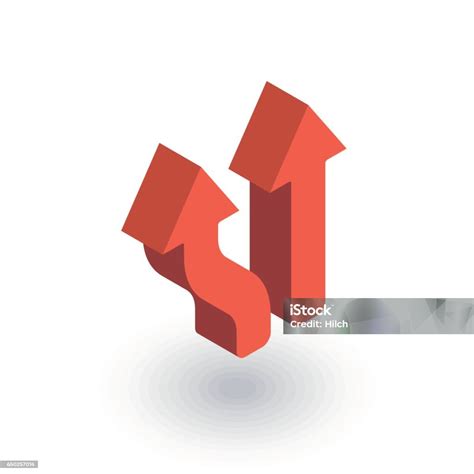 Junction Separation Two Paths Ways Isometric Flat Icon 3d Vector Stock Illustration Download