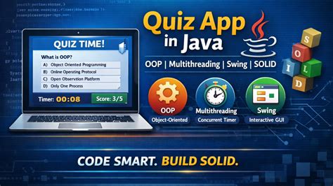 🎯 Java Quiz Application With Gui Timer And Multithreading Oop Solid