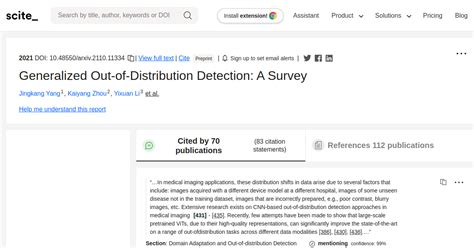 Generalized Out Of Distribution Detection A Survey [scite Report]