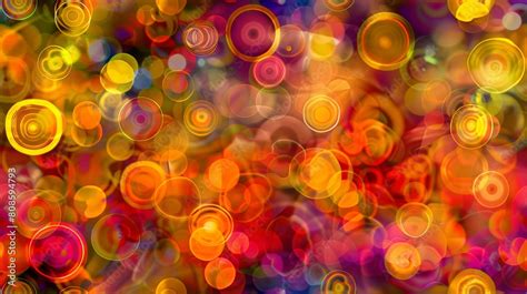 Oscillating Loops With Pop Art Speculative Modeling And Bright Concentric Circles Twisting With