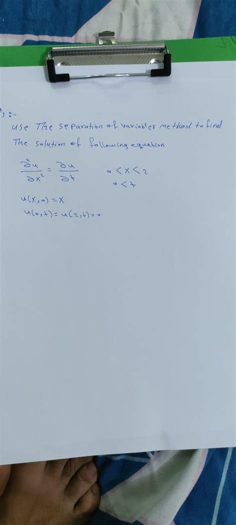 Solved Use The Separation Of Variables Method To Find The