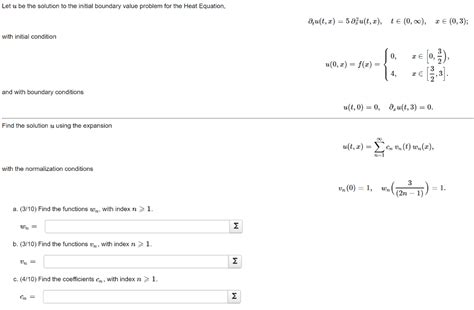 Solved Let U Be The Solution To The Initial Boundary Value