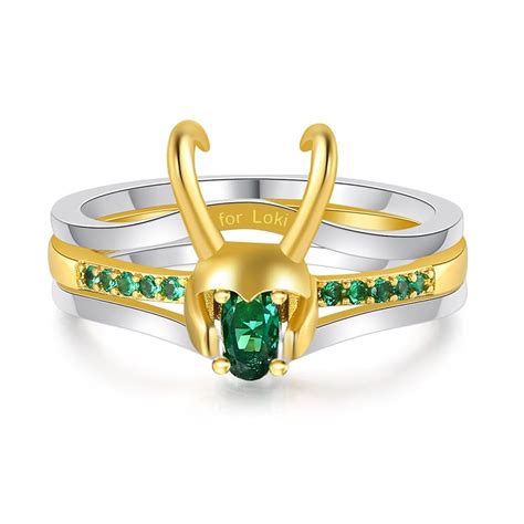 Bond Touch Loki Marvel Ring Stainless Steel Superhero Helmet Ring