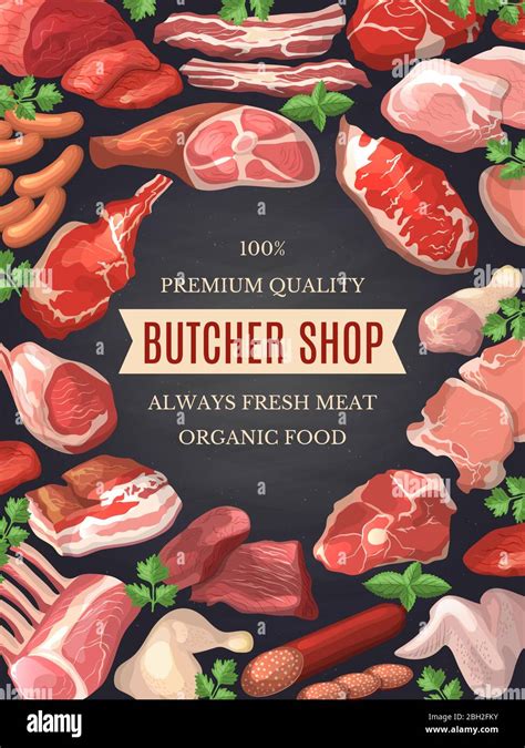 Boucherie Charcuterie Banque Dimages Vectorielles Alamy