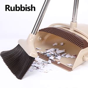 Xxflower Broom And Dustpan Set With Long Handle Light