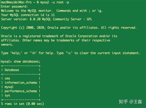 最新版mysql在macos上的安装与使用！ 知乎