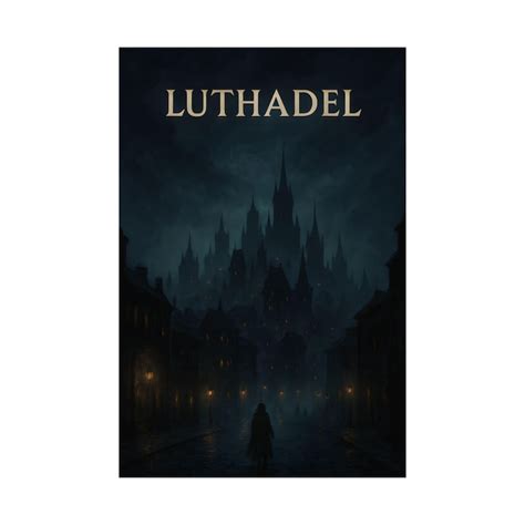 Luthadel Poster Mistborn Night City Art Print Fantasy Gothic Street Scene Brandon