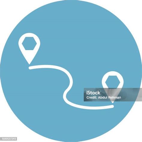 거리 포인터 쉽게 편집하거나 수정할 수 있는 트렌디한 배경색이 있는 벡터 아이콘 0명에 대한 스톡 벡터 아트 및 기타 이미지 0명 방향 벡터 Istock