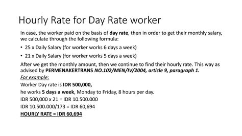 Hourly Rate And Ot Calculation Ppt