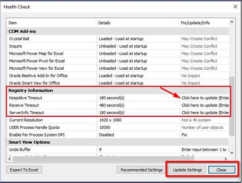 Smart View Health Check Simplifying Registry Settings Blogs Perficient