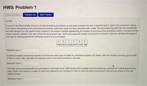 Solved HW Problem Previous Problem Problem List Next Chegg Com