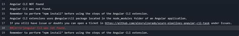 Angular Cli Not Found · Issue 25 · Alexruizpradoazure Pipelines