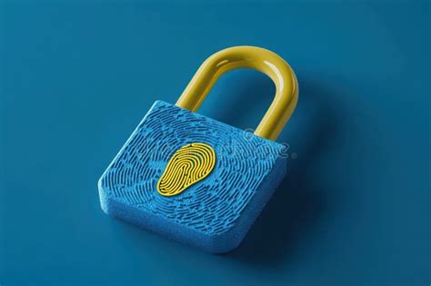 A Visually Striking Image Symbolizing Security And Authentication With A Blue Padlock Yellow