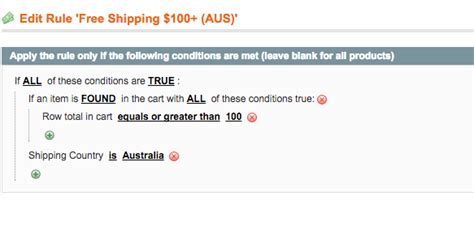 magento 1 free shipping with the shopping cart rule on x subtotal