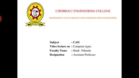 Computer Types Youtube