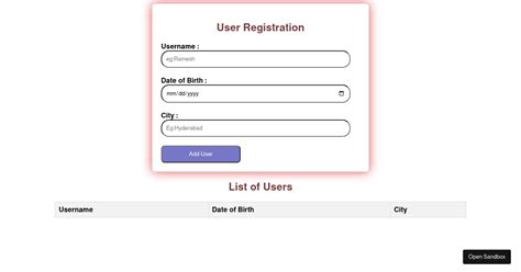 React Assignment 6 Codesandbox