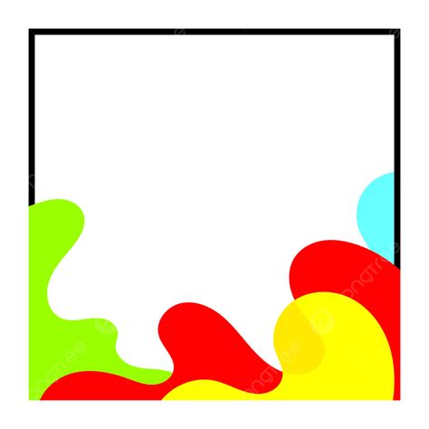 Abstract Fluid Style Border Rectangle Frame Vector Borders Rectangle Fluid Png And Vector