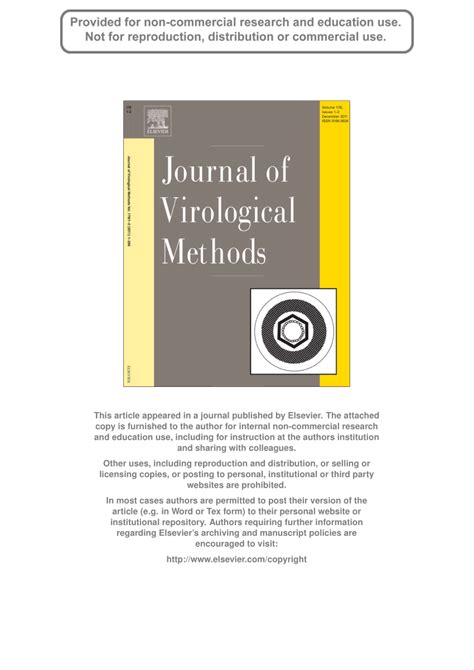 Pdf Taqman Real Time Pcr Assay Based On Dna Polymerase Gene For Rapid Detection Of Orf Infection