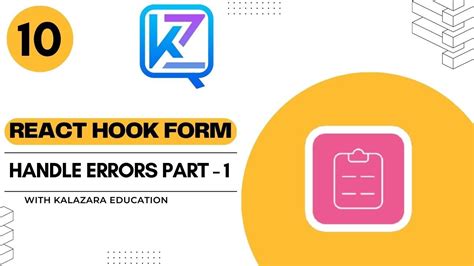 React Hook Form Tutorial 10 Handle Errors Part 1 Youtube