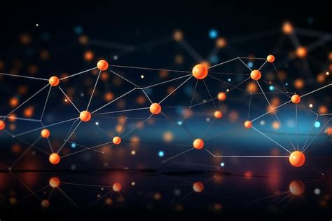 Premium Photo Abstract Blue Background With Interweaving Dots Lines And Network Connection