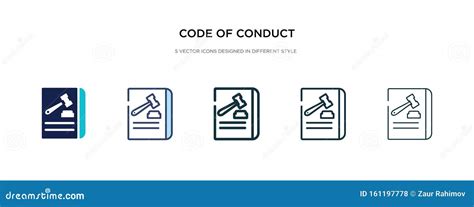Code Of Conduct Icon In Different Style Vector Illustration Two Colored And Black Code Of