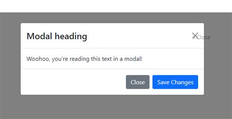 Modal Close Button Improper Class Name Issue React Bootstrap