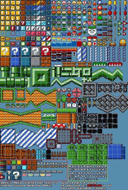 Custom Edited Mario Customs Tileset The Spriters Resource