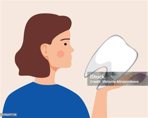 치과 진료소 환자 정형 외과 개념으로 격리 건강한 치아와 치열 교정 서비스 후 남자와 플랫 벡터 스톡 일러스트 개념에 대한 스톡