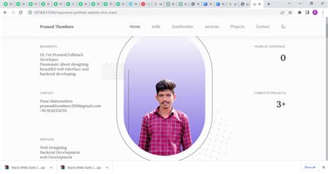 Build A Creative Portfolio Website Using Html Css Javascript By Pramodthomba Fiverr