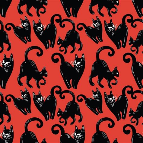 Premium Vector Halloween Objects Seamless Pattern Vector