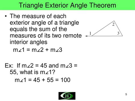 Ppt Triangle Angle Sum Theorem Triangle Exterior Angle Theorem