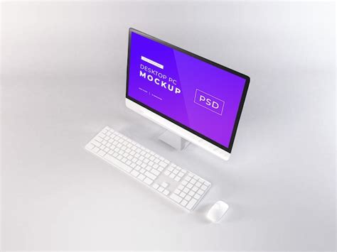 Premium Psd Realistic Personal Computer Mockup
