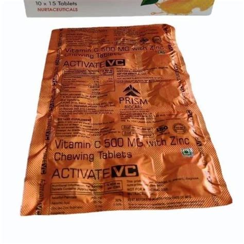 500mg Vitamin C Chewable Tablet At 80 Stripe Chewable Vitamin Tablet In Surat ID
