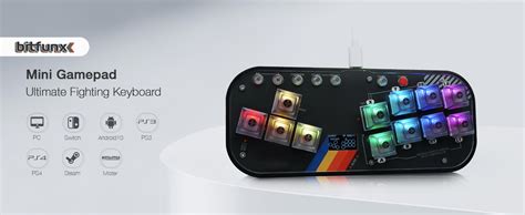 Bitfunx Gaming Keypad Mini Gamepad 12keys All Button Leverless Controller Arcade